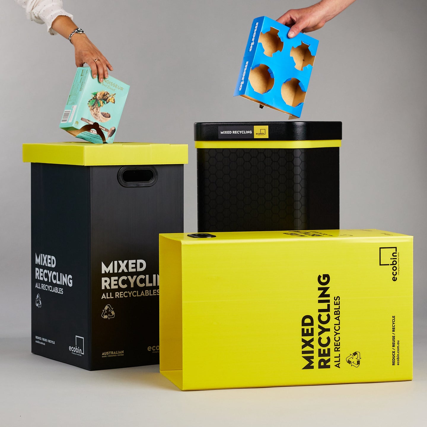 Yellow / Mixed Recycling Bins Recycling Bins | Ecobin Australia