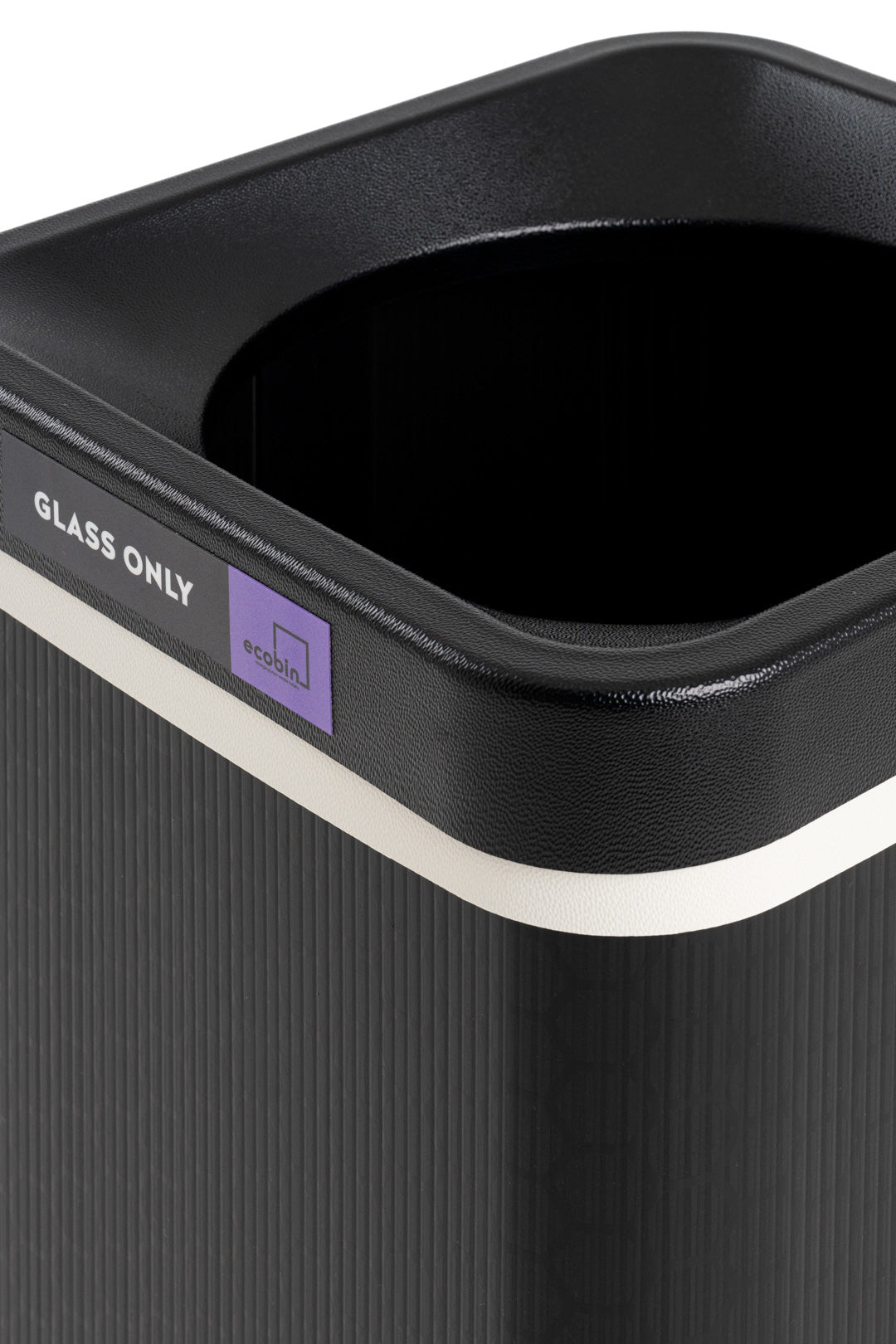Glass Recycling 60L Bin | Flip Range - Open Top Purple | Ecobin Australia