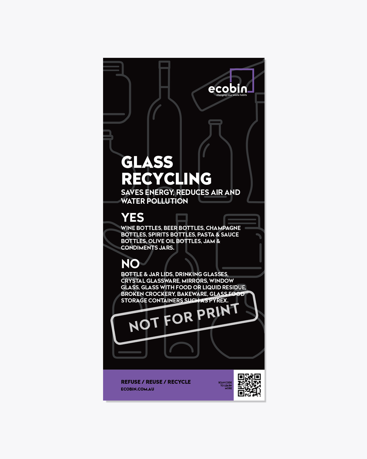 Set of 6 Educational Posters | Chalkboard List Design | Ecobin