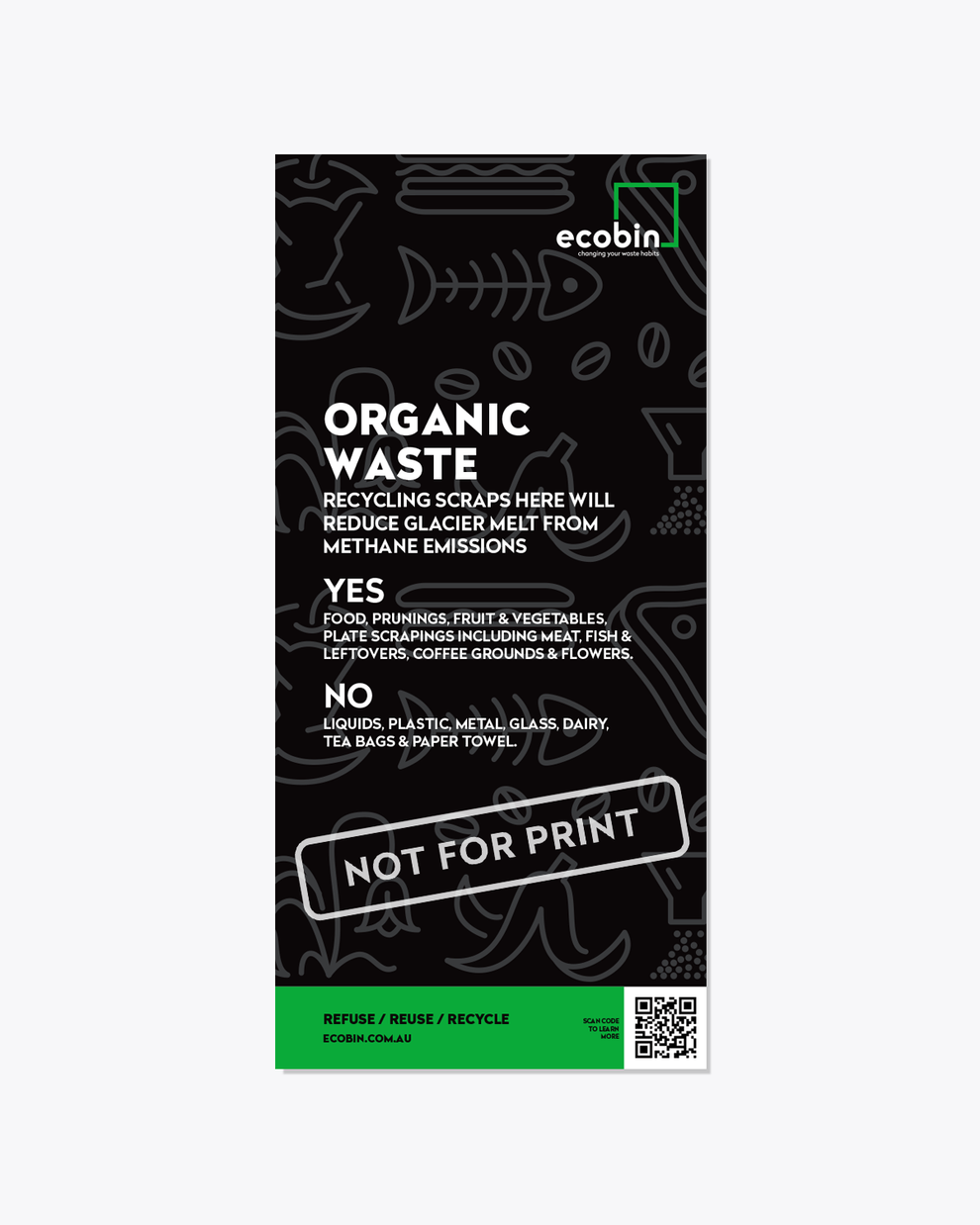 Organic Waste Educational Poster |List Design
